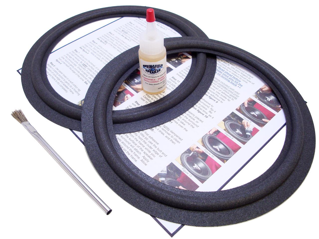 Sound Dynamic 10" Flat-attach Speaker Foam Surround Repair Kit - 2F10 ...