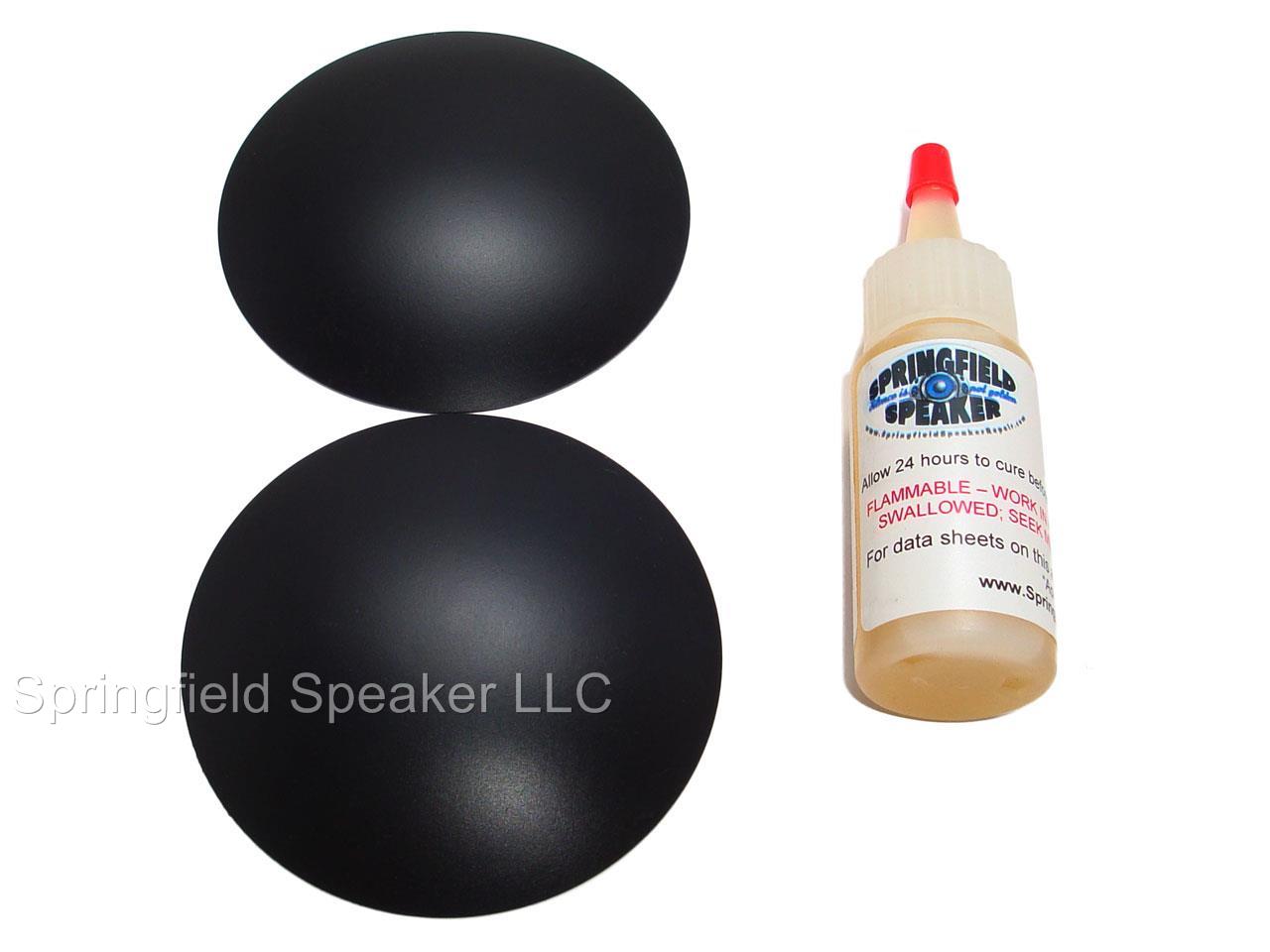 Two Pack of 3.25" Poly Inverted Speaker - Subwoofer Dust Cap Kit ...