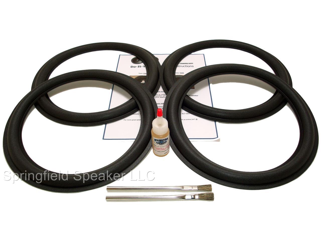 4 JL Audio 12" 12W3, 12W3v2 Speaker Foam Surround Repair Kit - 4JL123 ...